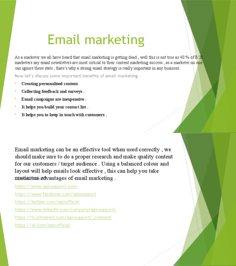 Benefits of Effective Email Marketing | PDF