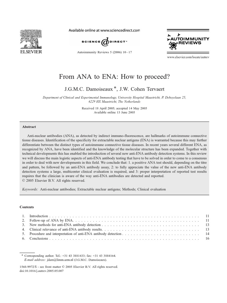 From Ana To Ena | PDF | Biotechnology | Medical Specialties