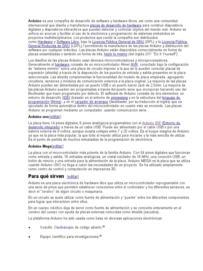 Arduino 1 | PDF | Arduino | Equipo de oficina