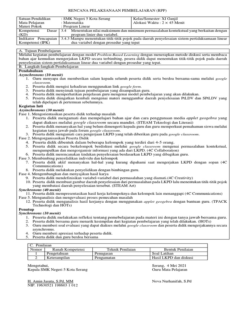 RPP 2 | PDF | Karier & Perkembangan | Komputer