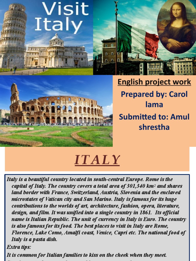 English Project Work: Prepared By: Carol Lama Submitted To: Amul ...