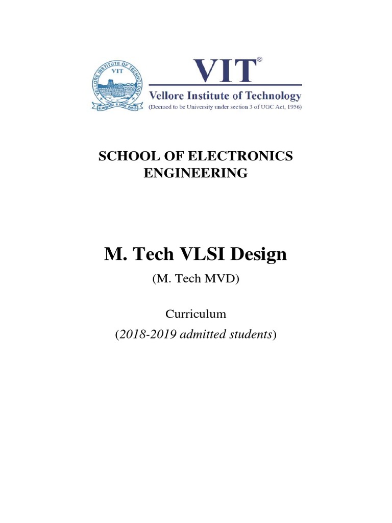 M.Tech VLSI Design Curriculum Overview | PDF | Digital Signal Processor ...