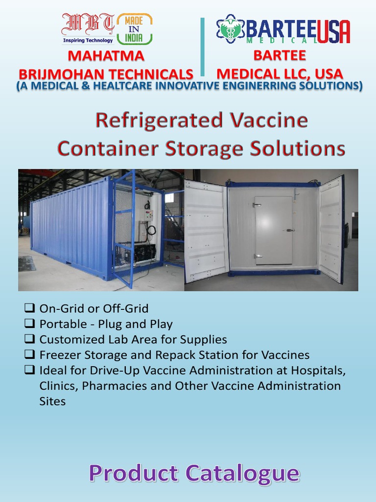Refrigerated Vaccine Storage Conainer-Soluions-Product Catalouge | PDF ...