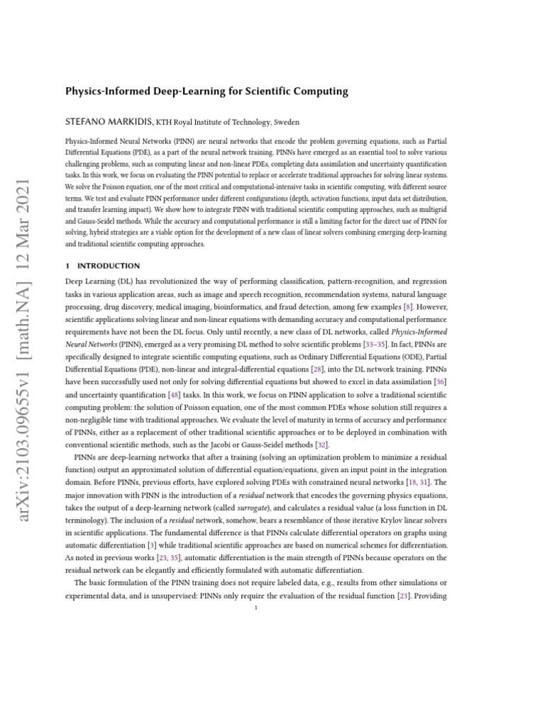 Physics-Informed Deep-Learning For Scientific Computing PDF | PDF ...