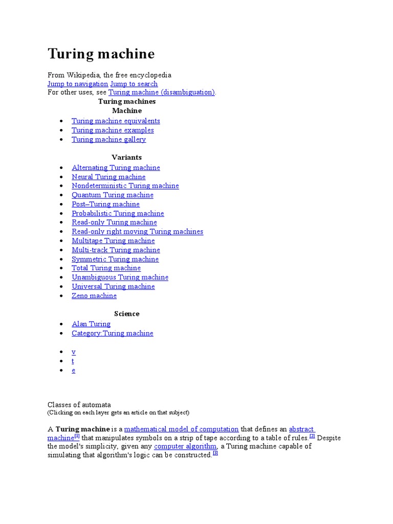 Turing Machine | Download Free PDF | Theory Of Computation | Theoretical Computer Science