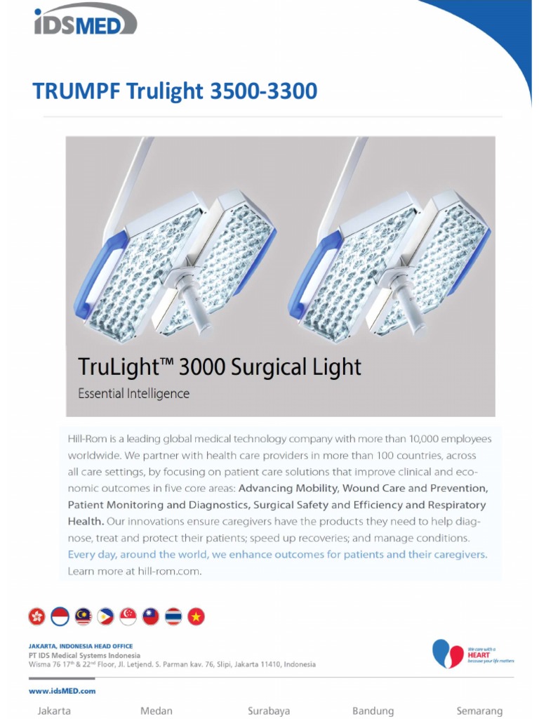 Brosur - TRUMPF Surgical Light TruLight 3500-3300 | PDF | Bisnis