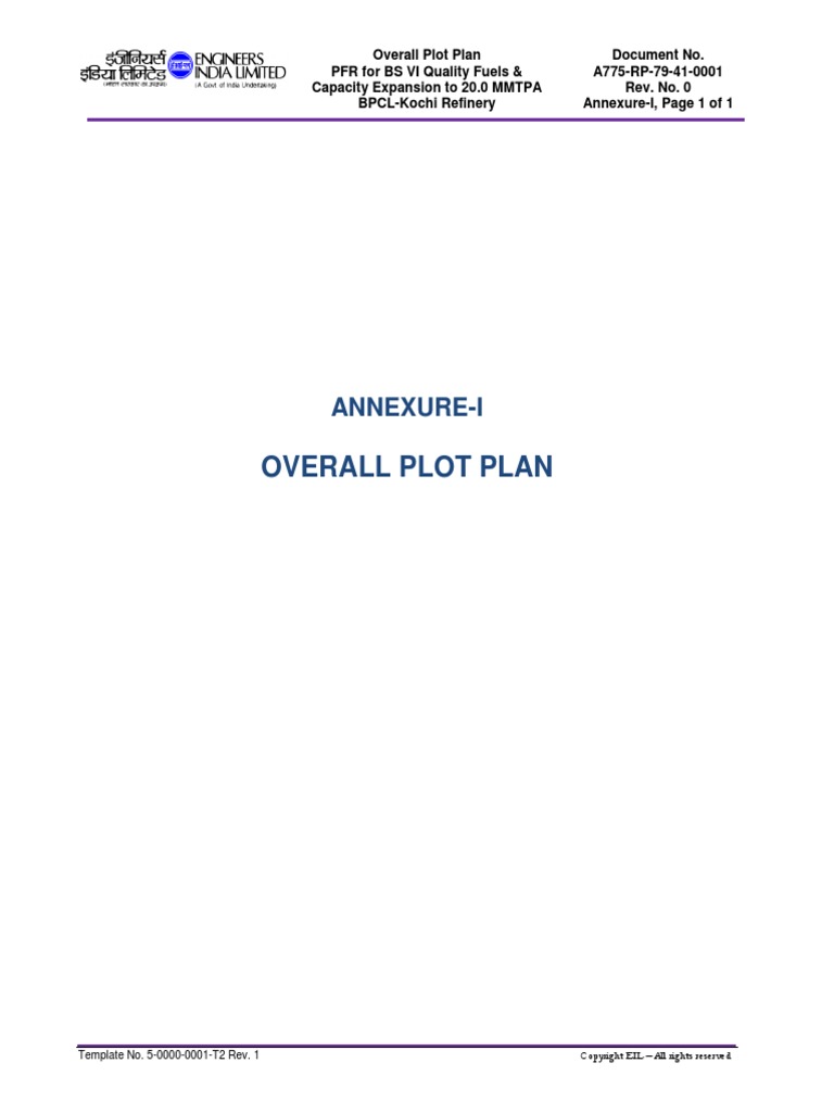 Overall Plot Plan: Annexure-I | PDF | Kerosene | Fuel Production