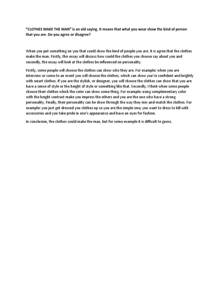 Clothes Make The Man | PDF