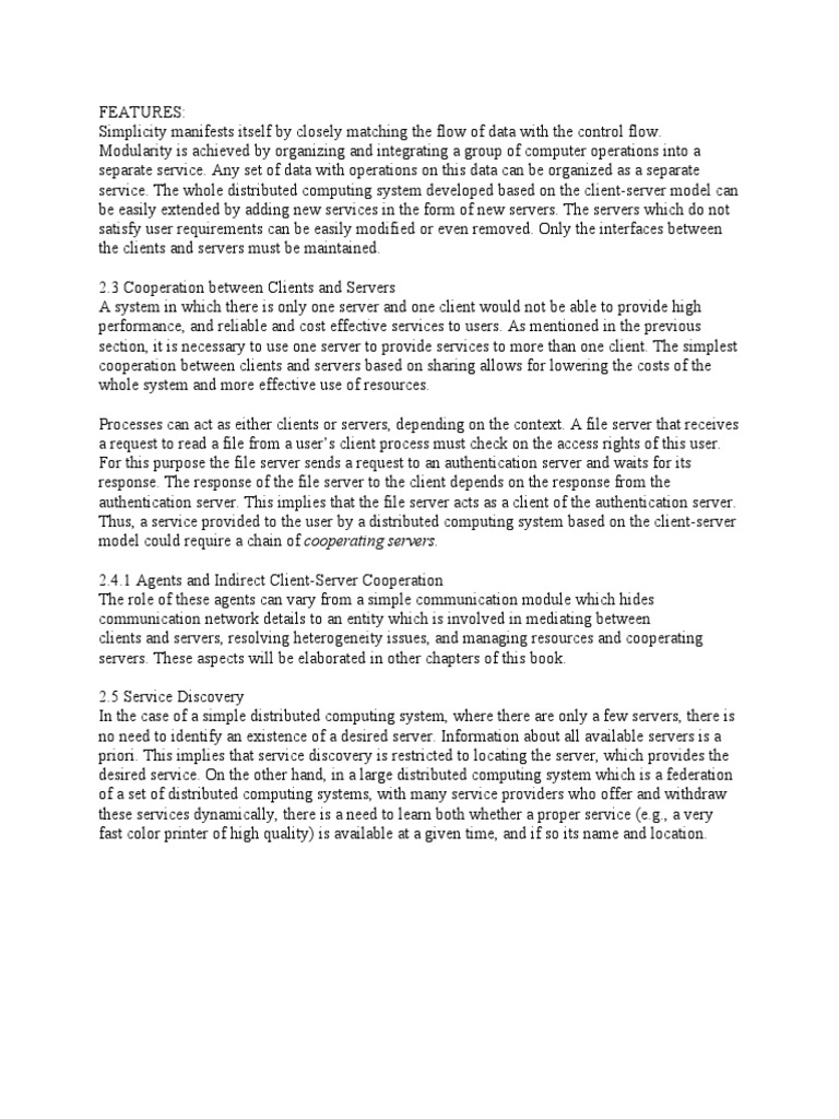 CHAPTER 2 Client-Server Model | PDF | Client–Server Model | Server ...