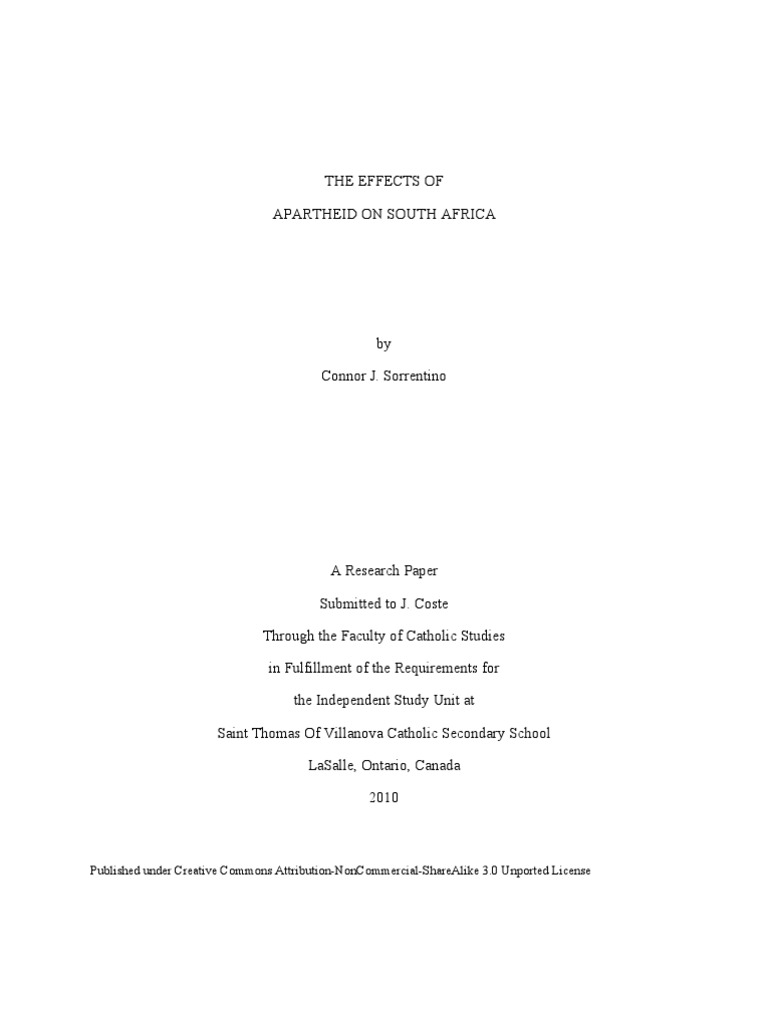 South African Apartheid | PDF | Apartheid | South Africa