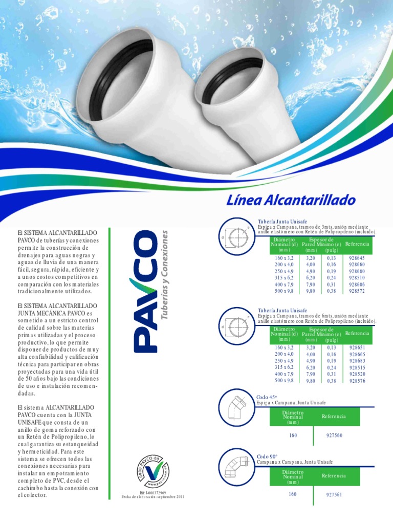 Catálogo Pavco Alcantarillado | PDF | Materiales | Ingeniero civil