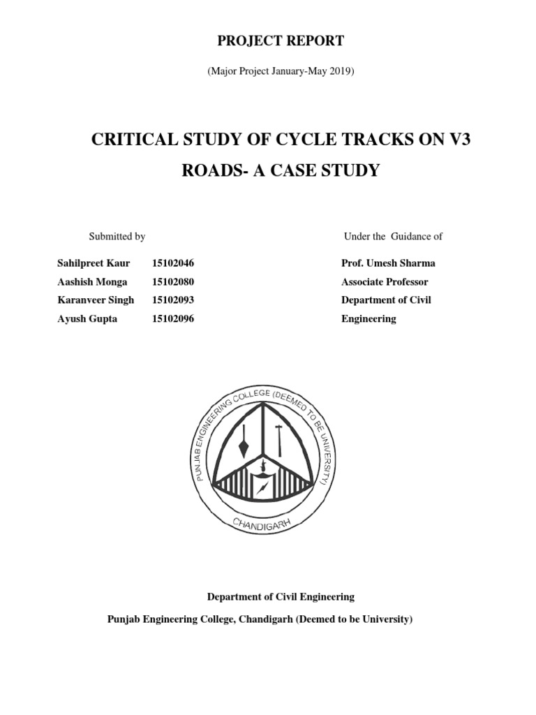 Critical Study of Cycle Tracks On V3 Roads | PDF | Cycling ...
