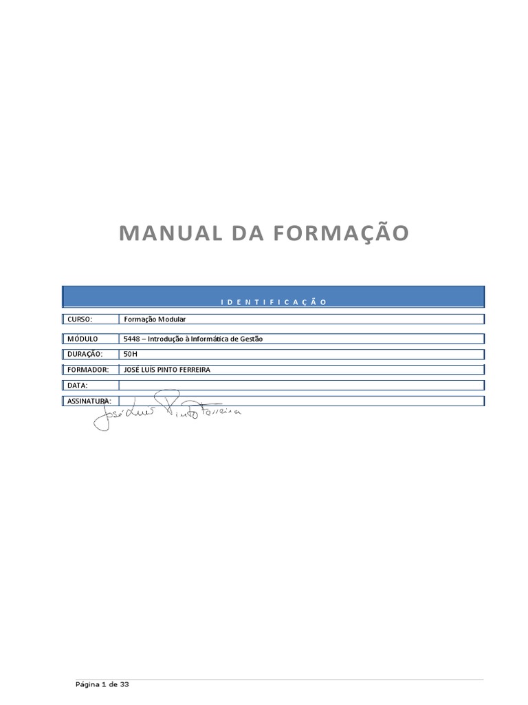 Manual - 5448 - Introdução À Informática de Gestão | PDF ...