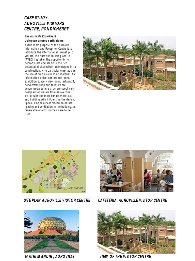 Case Study Auroville Visitors Centre, Pondicherry | PDF