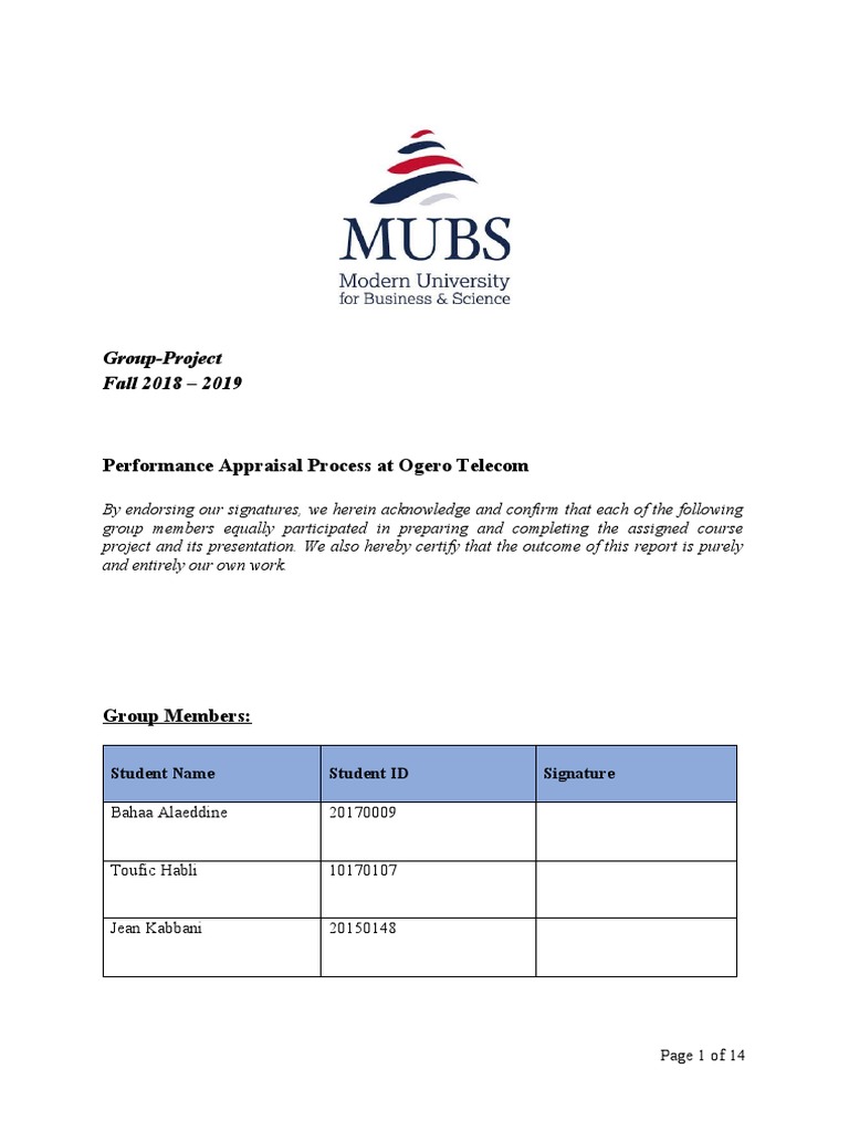 PM Project Ogero Telecom | PDF | Performance Appraisal | Goal