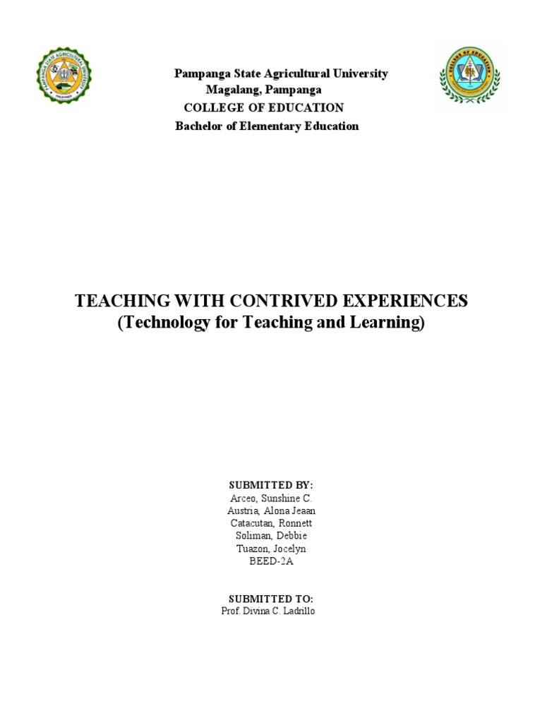 Teaching with Contrived Experiences | PDF | Simulation | Learning