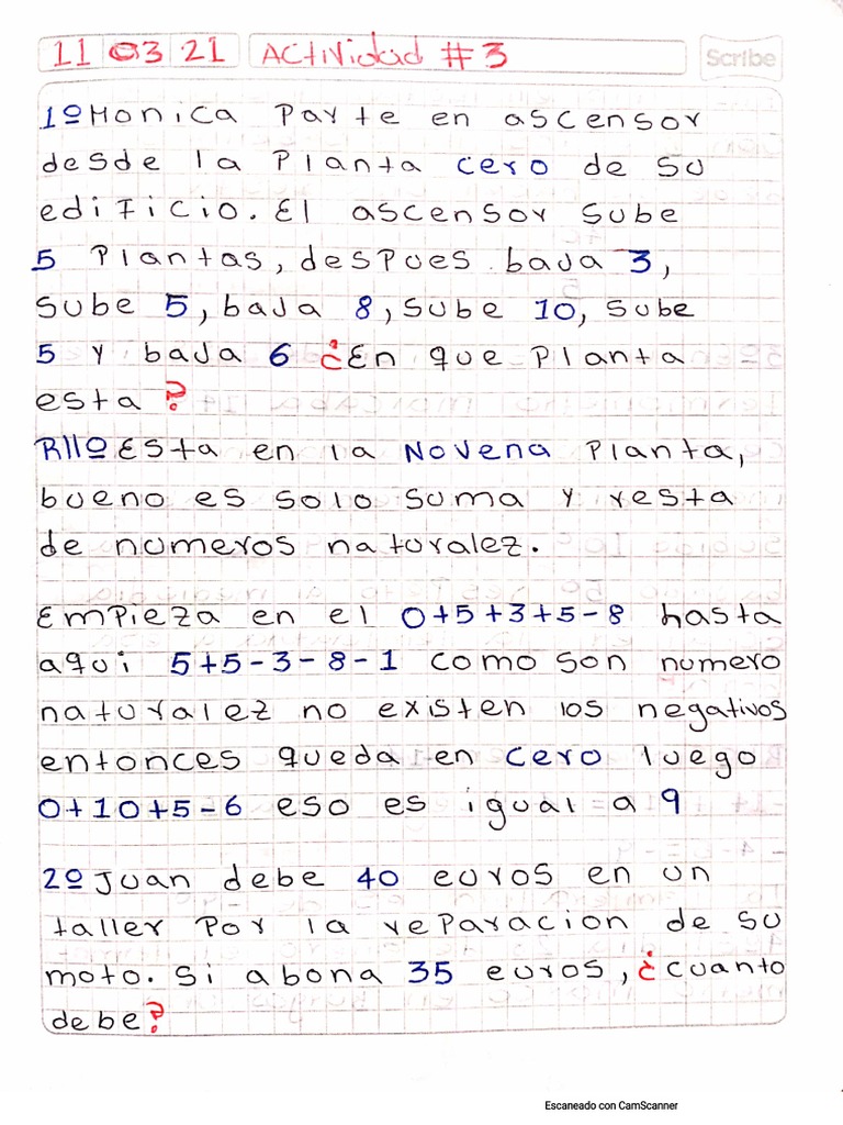 Tercera Actividad de Matematicas | PDF