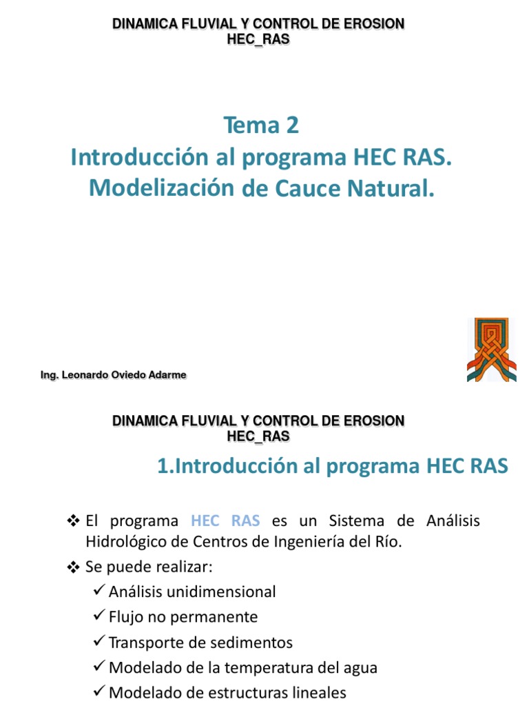 Introducción al modelado hidráulico unidimensional con HEC-RAS ...