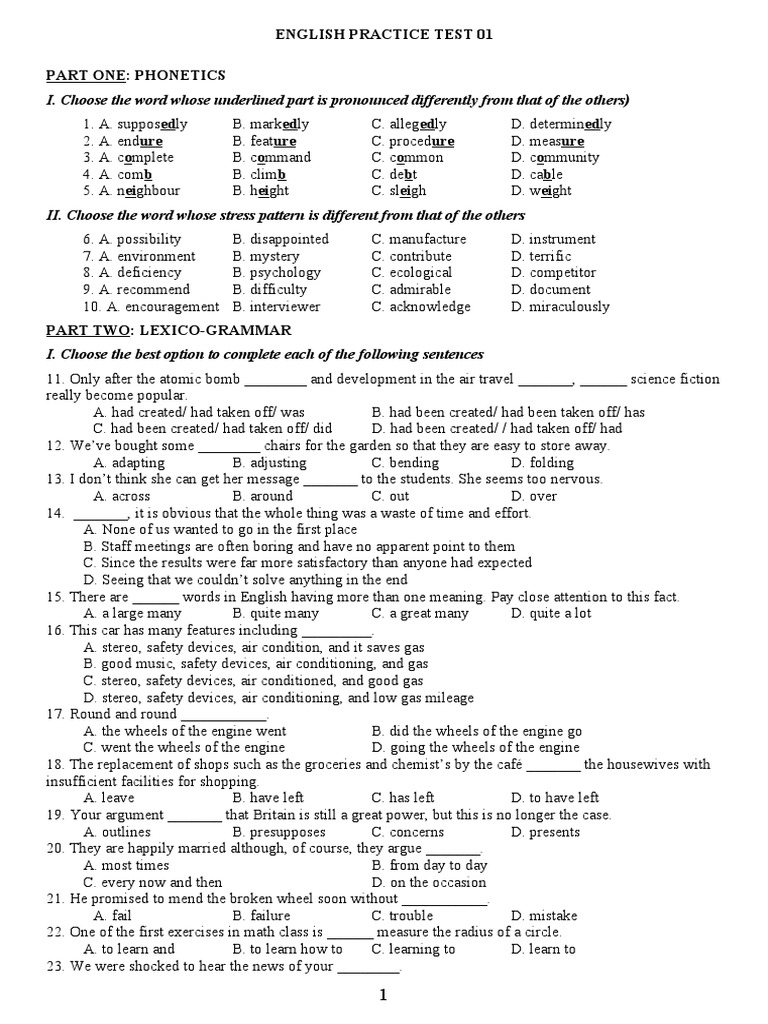 English Phonetics and Grammar Test | PDF | Tariff | Banks