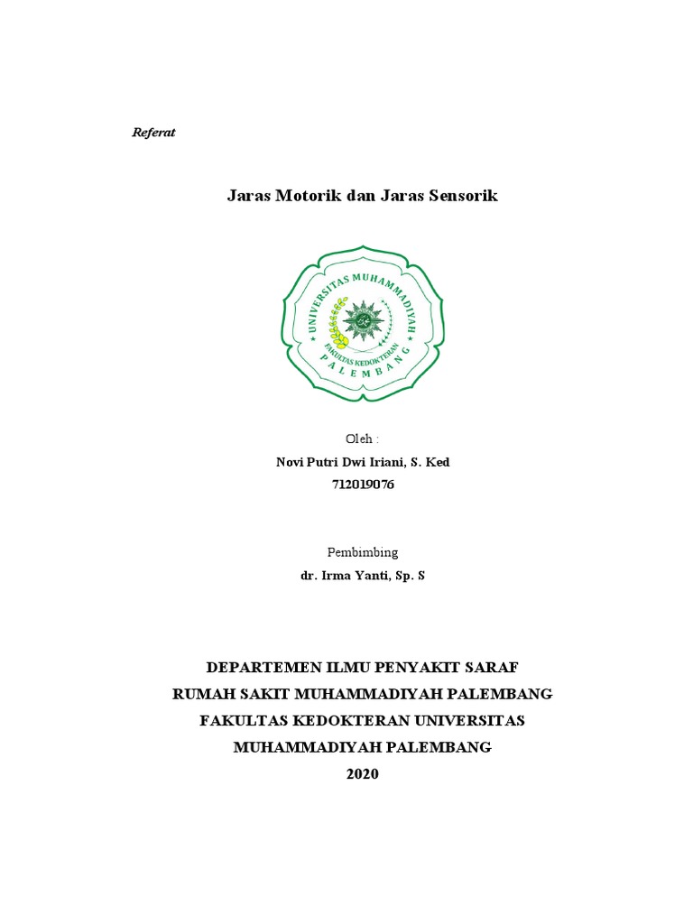 Jaras Motorik Dan Jaras Sensorik | PDF