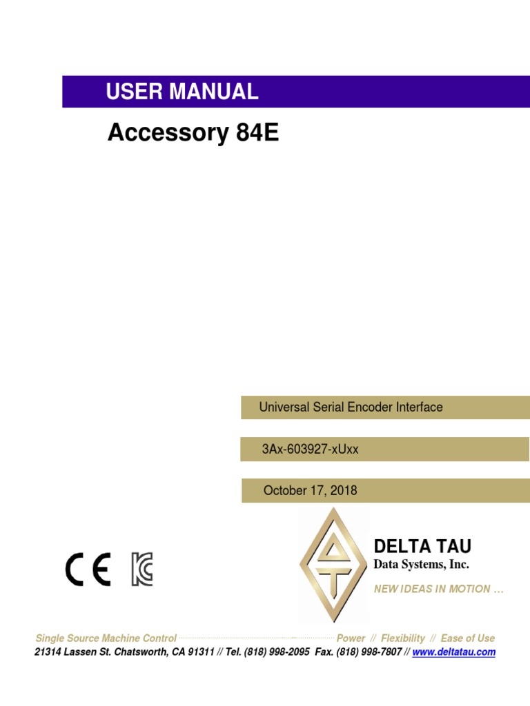 Accessory 84E: User Manual | PDF | Feedback | Central Processing Unit