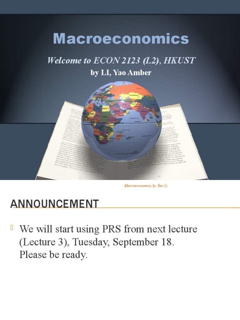 Lecture 2-ECON2123-LI-Fall2012 | PDF | Gross Domestic Product | Macroeconomics