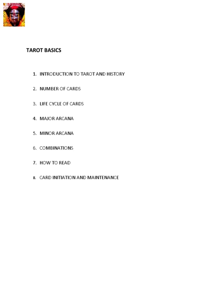 Tarot Basics Syllabus | PDF