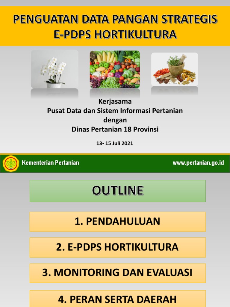 Sosialisasi PDPS Horti 2021-13 Juli Fix | PDF