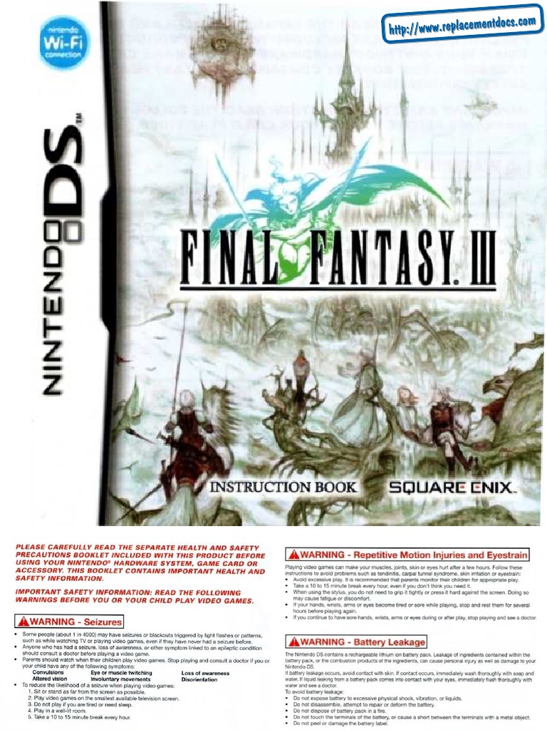 Final Fantasy III (DS) - Manual | PDF