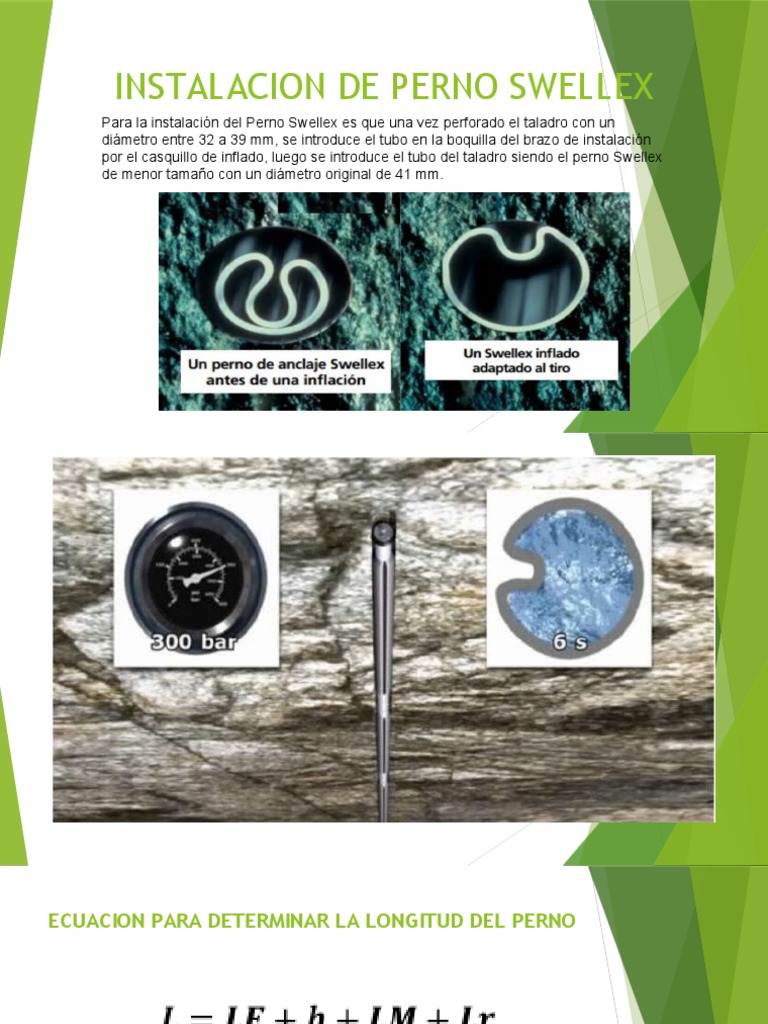 Instalacion de Perno Swellex | PDF