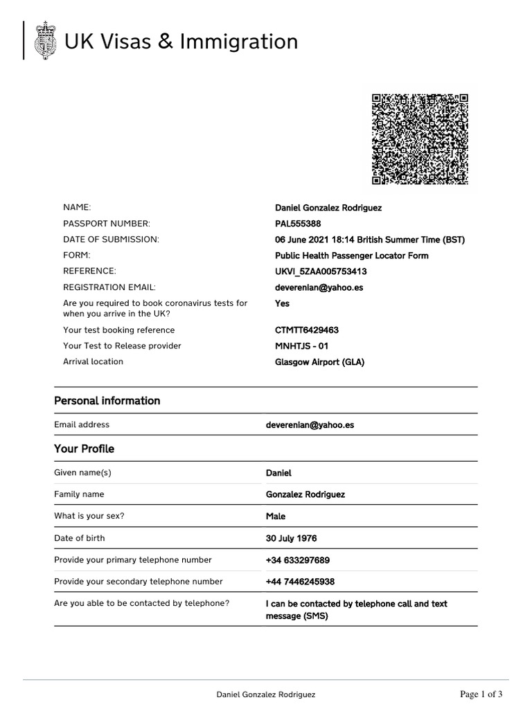 UK Visas & Immigration: Personal Information | Download Free PDF | Travel Visa | Cultural ...