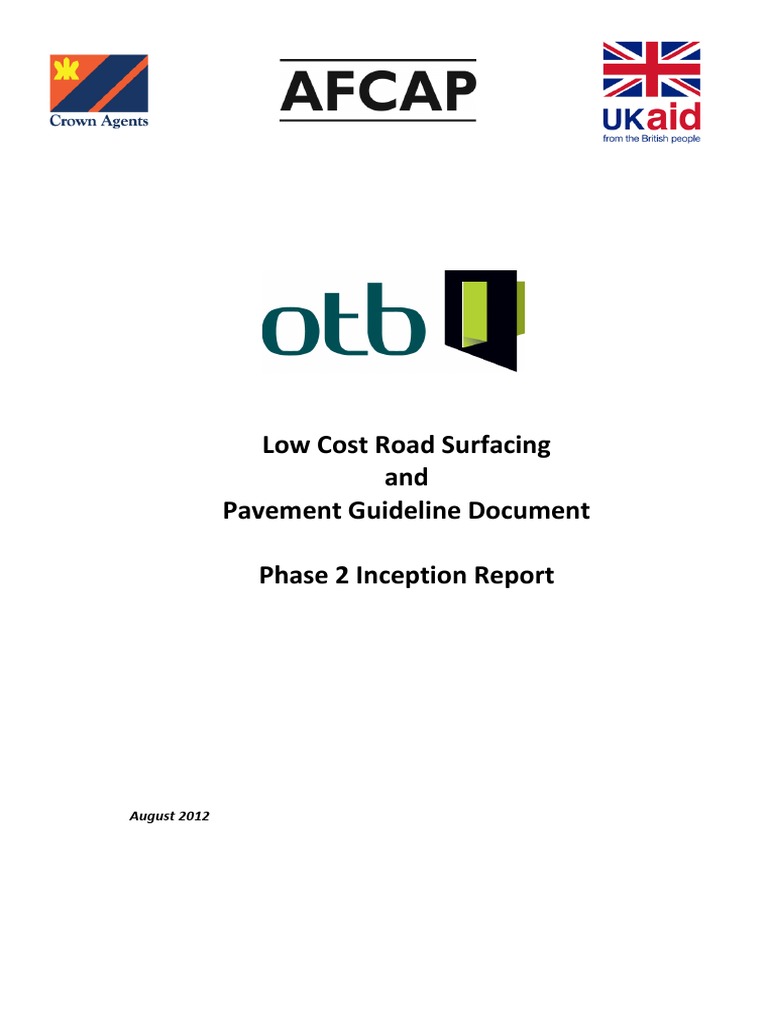 AFCAP GEN 099A Pavement Guideline Based On SEACAP Inception Report ...