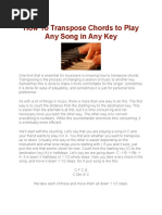Transpose Song Cheat Sheet Guide | PDF | Musical Forms | Musical Techniques