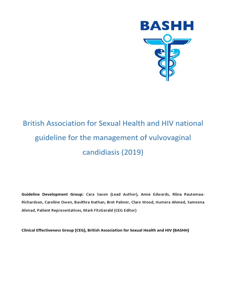 BASHH Guidelines for Vulvovaginal Candidiasis | PDF | Candida (Fungus ...