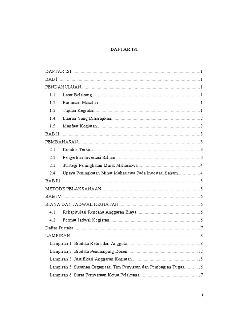 Contoh Tugas Proposal Usaha | PDF