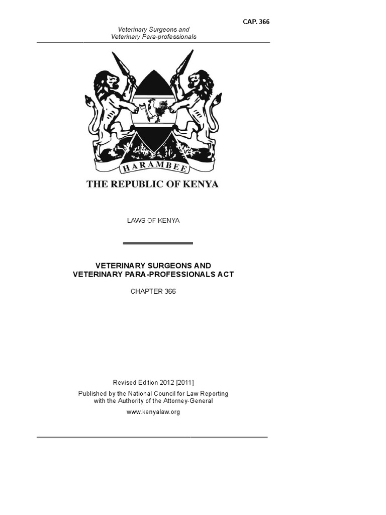 Veterinary Surgeons Act Overview | PDF | Veterinary Medicine | Board Of ...