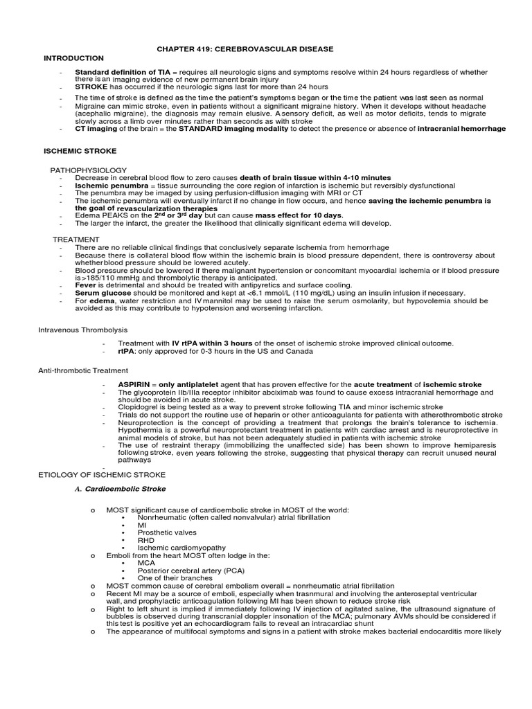Neurology Reviewer | PDF | Brain Tumor | Stroke