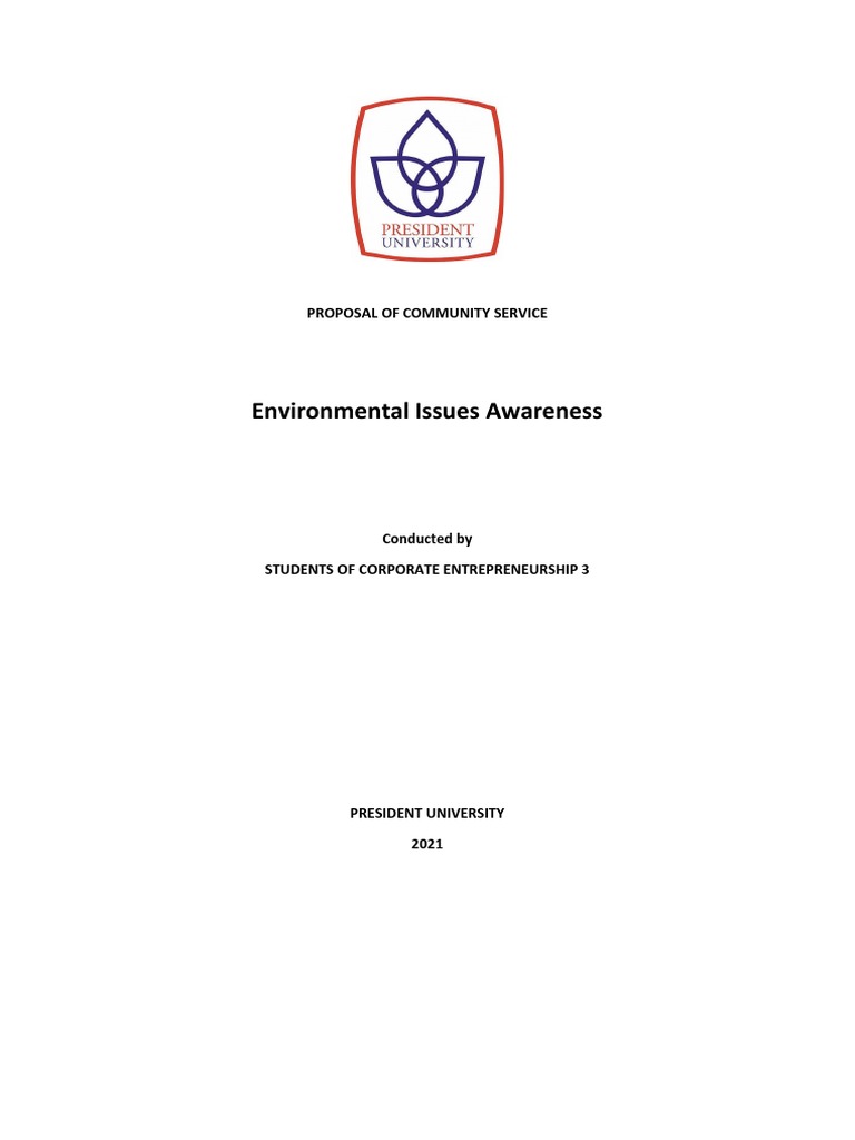 Environmental Issues Awareness: Proposal of Community Service | PDF ...