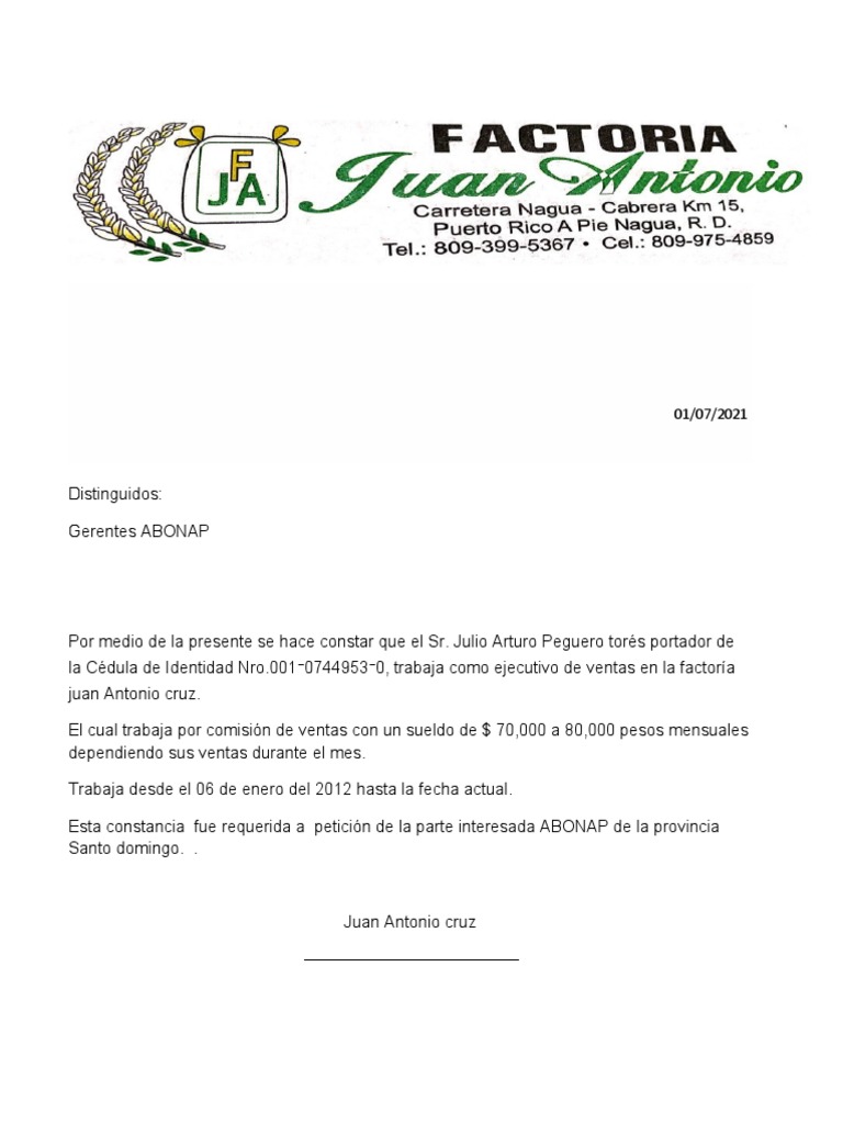 Carta Scotiabank | PDF