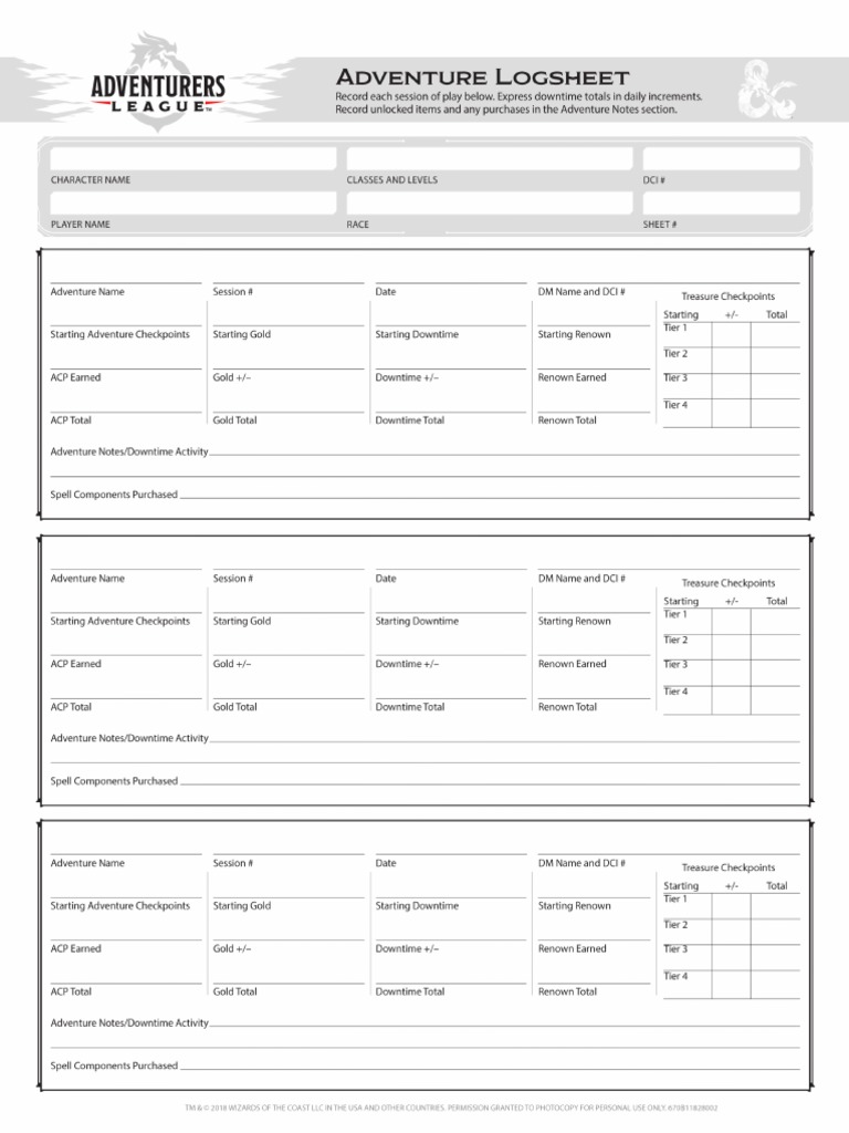 DND AL Logsheet 2018 | PDF