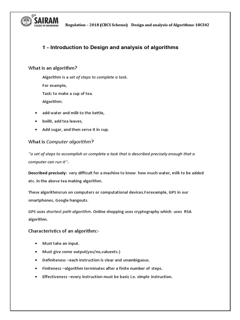 Daa Full Notes | PDF | Mathematical Logic | Algorithms And Data Structures