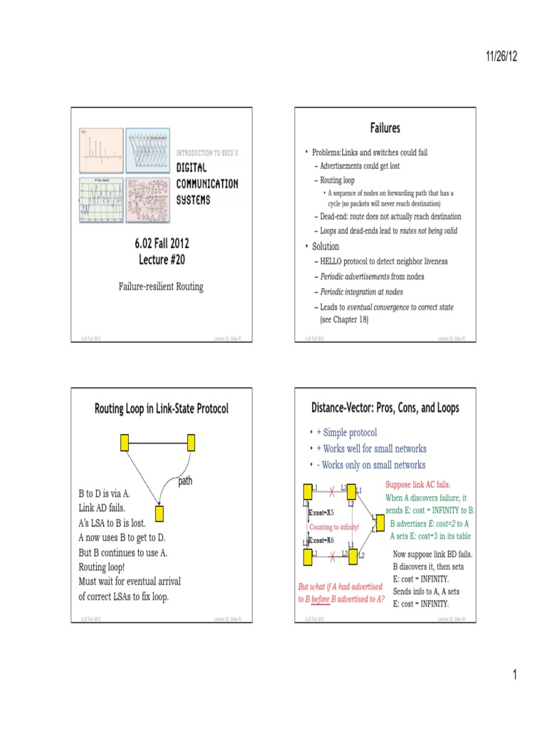 F Ailures: Failure-Resilient Routing | PDF | Routing | Network Layer ...