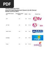 Airtel DTH Channel List With Number and Price PDF Download - PDF List ...