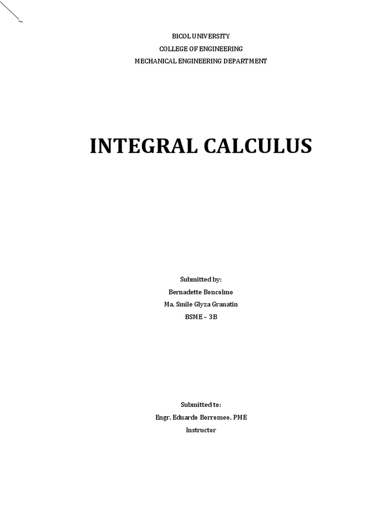 Integral Calculus | PDF | Integral | Sine