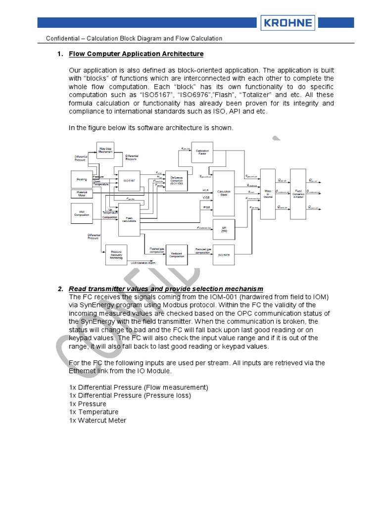 Flow Computer Application Architecture | PDF | Gases | Flow Measurement