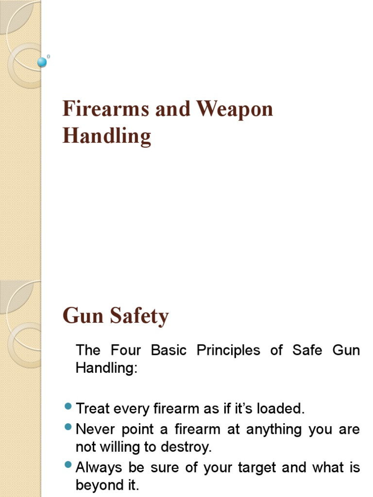 Firearms and Weapon Handling1 | PDF | Firearms | Gun Barrel