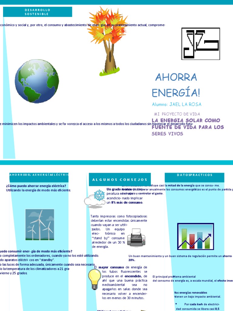 Triptico Energia Solar | PDF | Energía solar | Consumo mundial de energía