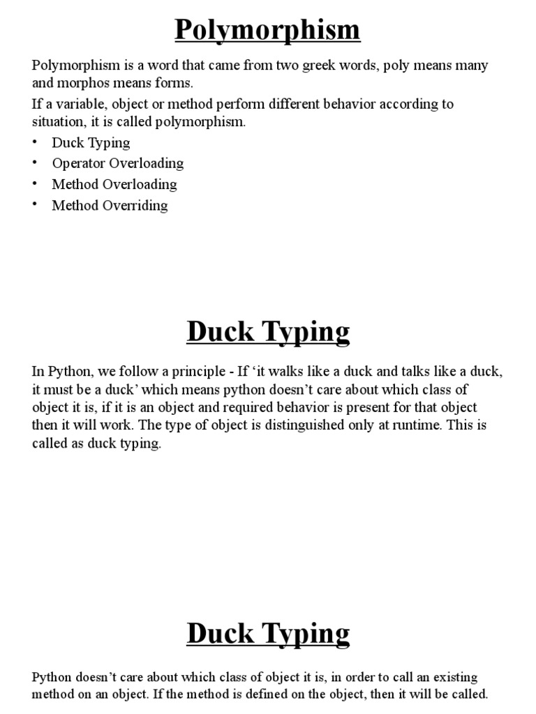 Polymorphism Pdf Method Computer Programming Class Computer