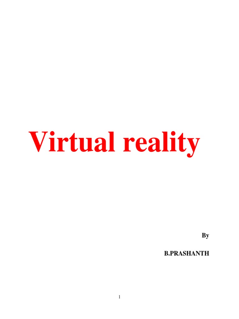 The History and Applications of Virtual Reality | PDF | Virtual Reality ...