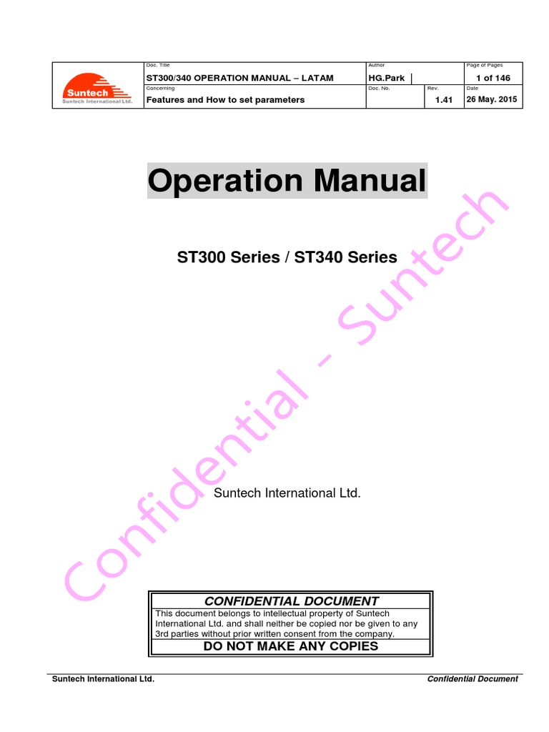 Operation Manual: ST300 Series / ST340 Series | PDF | General Packet ...
